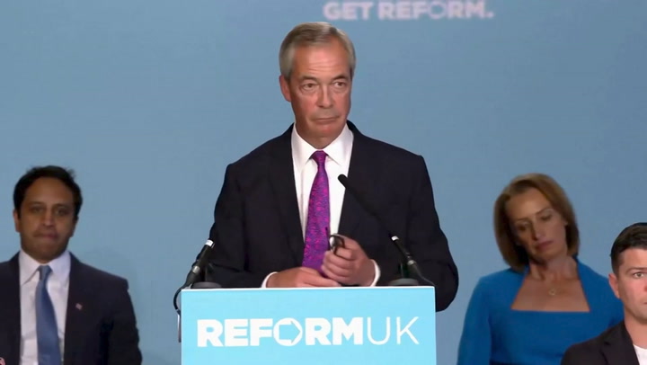 Nigel Farage admits depicting Angela Rayner as cow in abbatoir ‘not ...